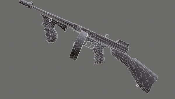 thompson submachine gun 3d model