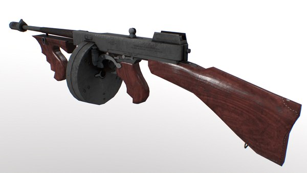 thompson submachine gun 3d model