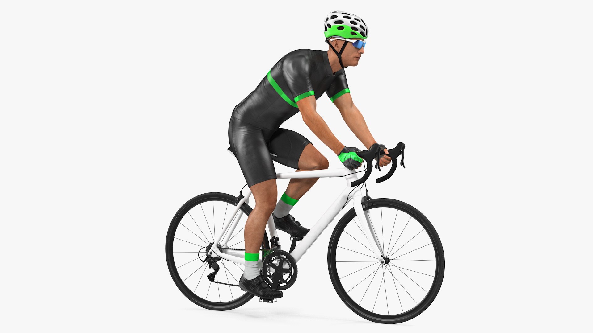 Cyclist Riding Bike Rigged 3D Model - TurboSquid 1597175