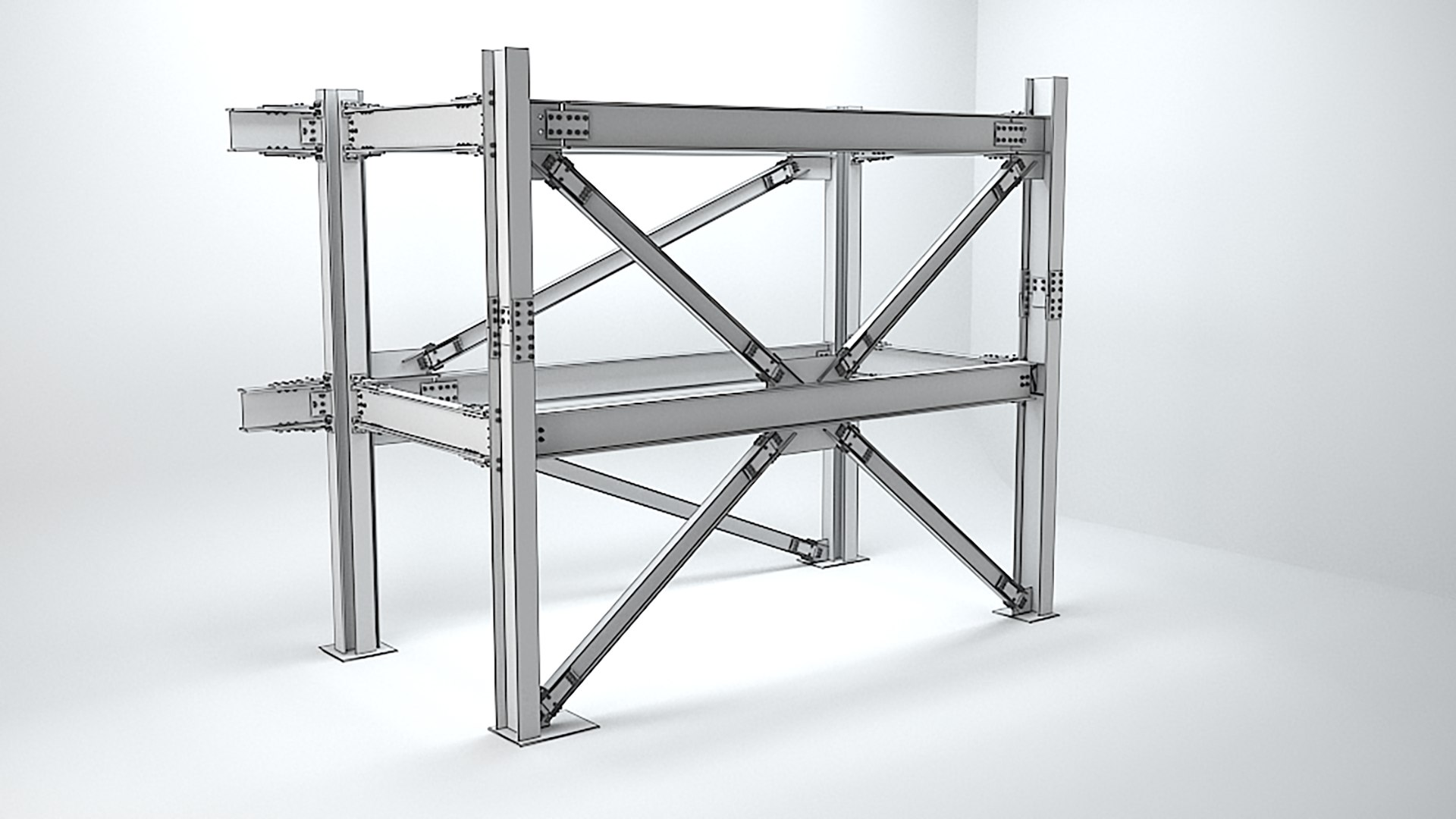 3D Steel Structure Model - TurboSquid 2240731