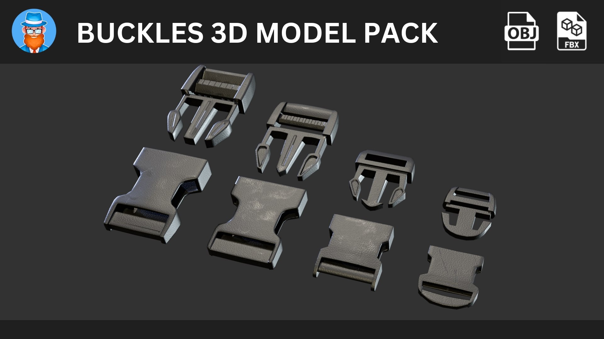 Buckles 3D Model Pack 3D Model - TurboSquid 2396757