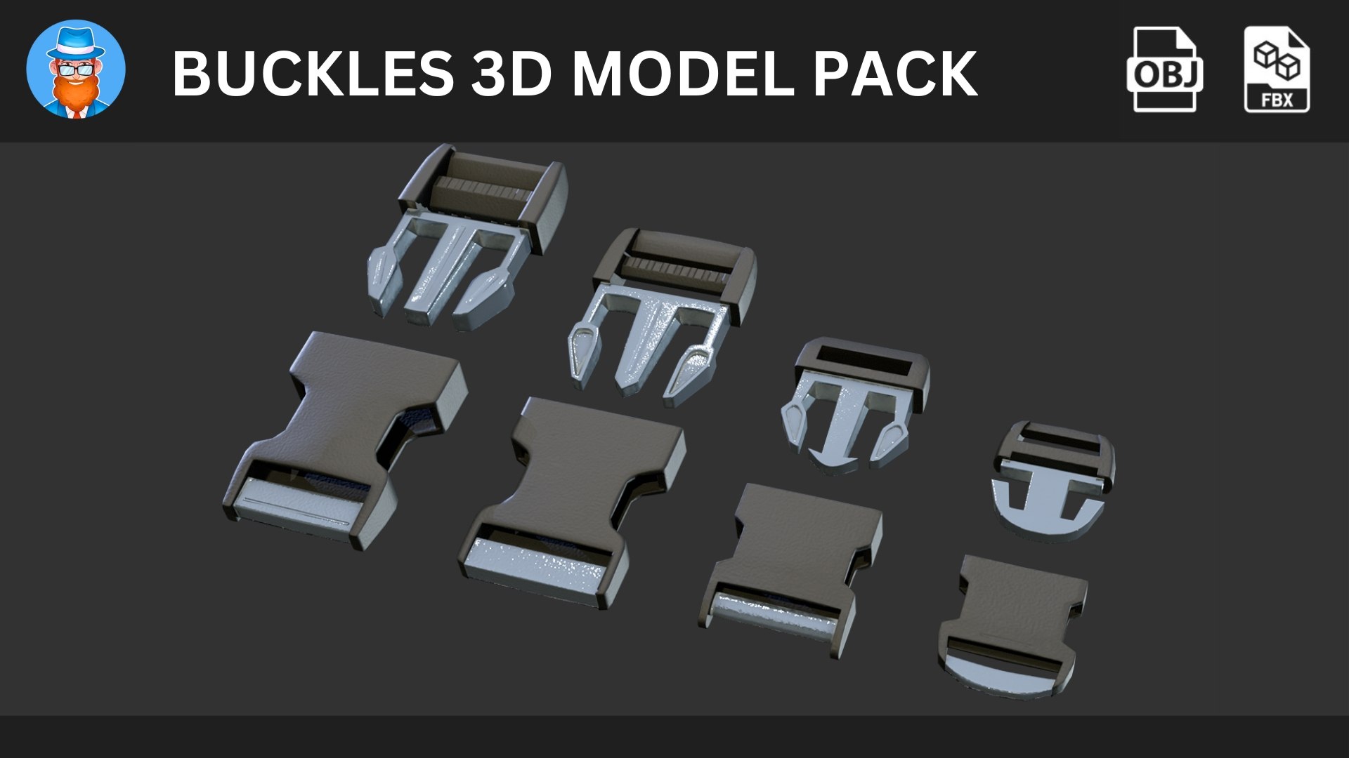 Buckles 3D Model Pack 3D Model - TurboSquid 2396757