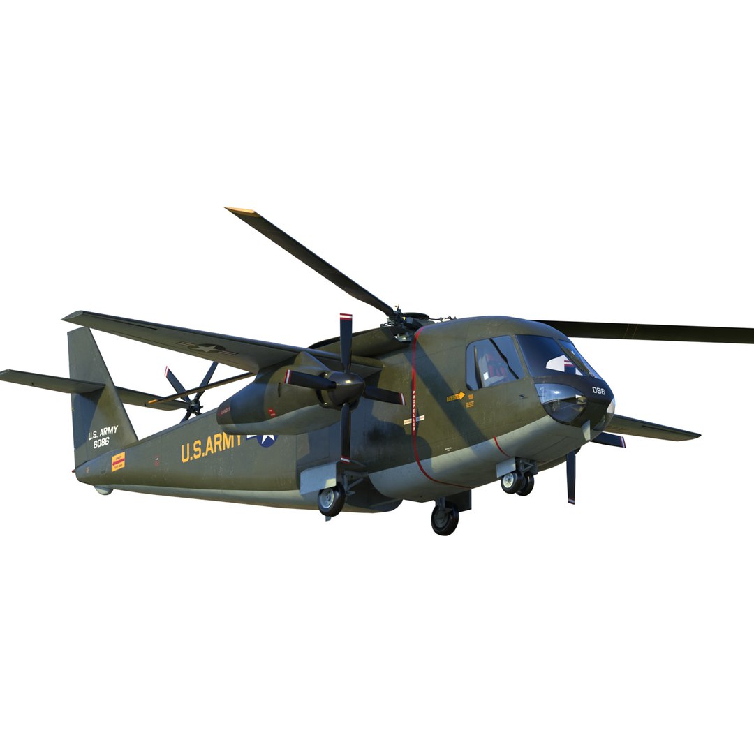 3D Model Lockheed CL-945 Stowed Rotor Aircraft CARR - TurboSquid 2184169