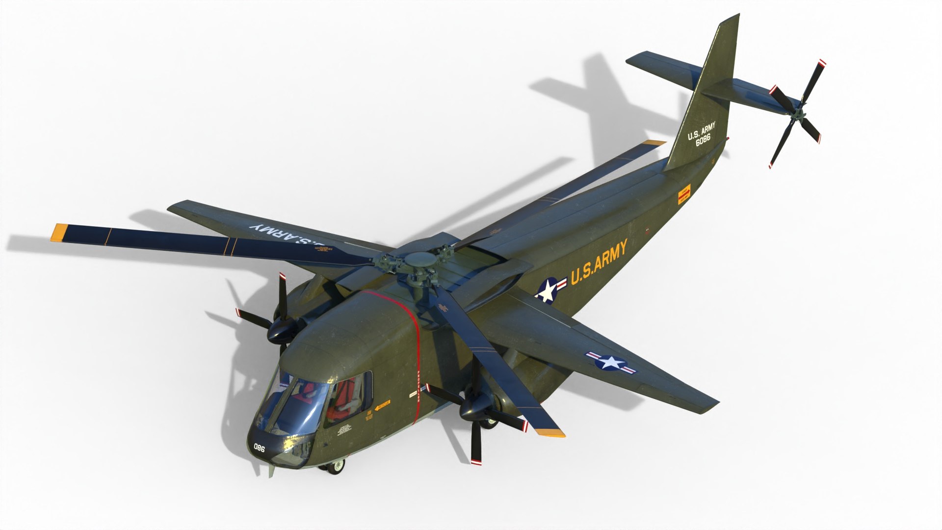 3D Model Lockheed CL-945 Stowed Rotor Aircraft CARR - TurboSquid 2184169