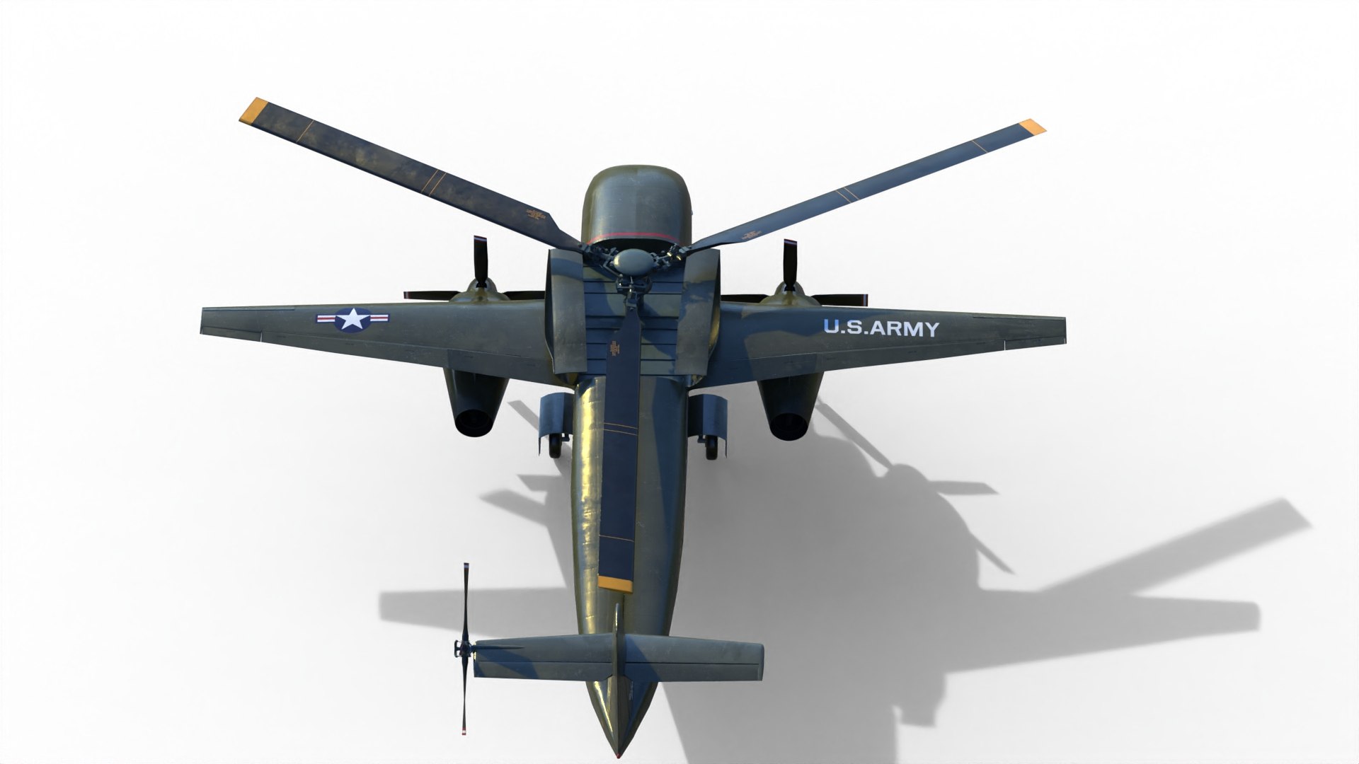 3D Model Lockheed CL-945 Stowed Rotor Aircraft CARR - TurboSquid 2184169