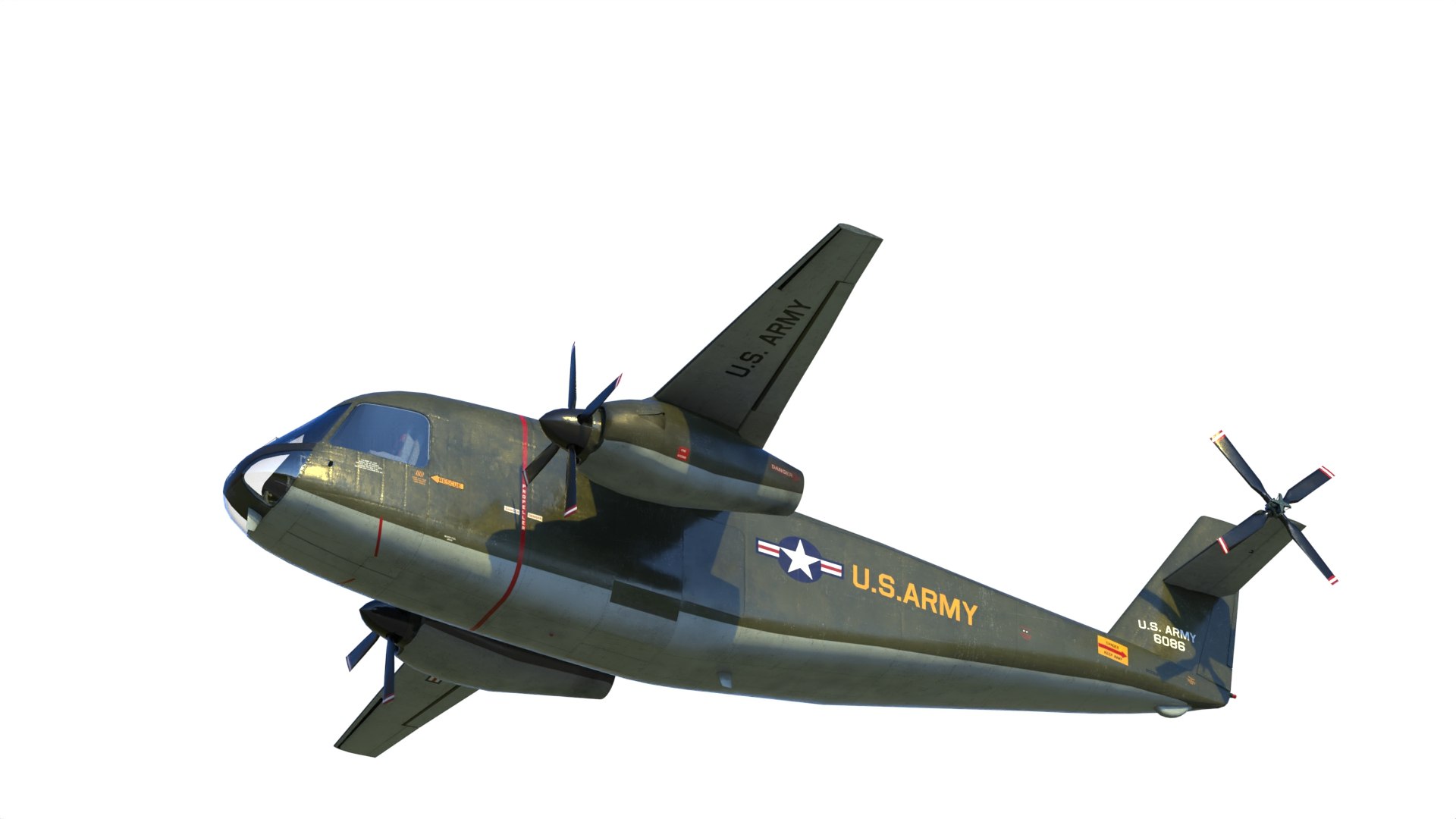 3D Model Lockheed CL-945 Stowed Rotor Aircraft CARR - TurboSquid 2184169