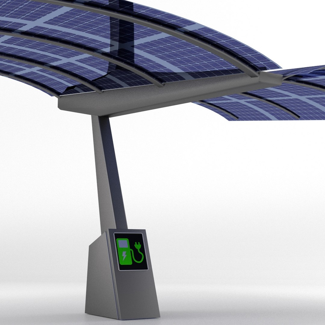 photovoltaic sunshade electric vehicle 3ds