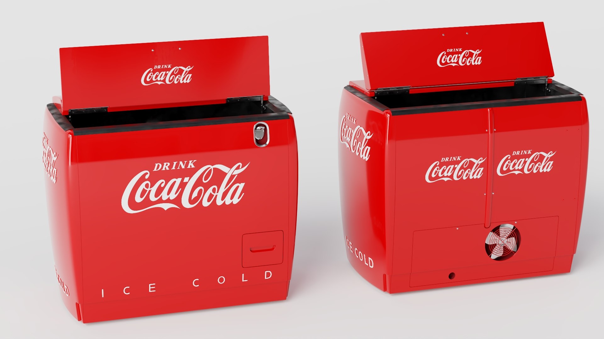 3D Vintage Cooler Coca Cola Model - TurboSquid 2248689