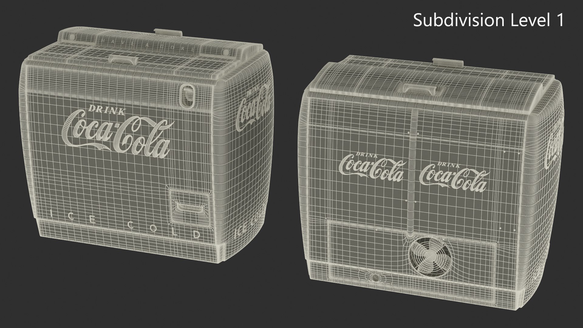 3D Vintage Cooler Coca Cola Model - TurboSquid 2248689