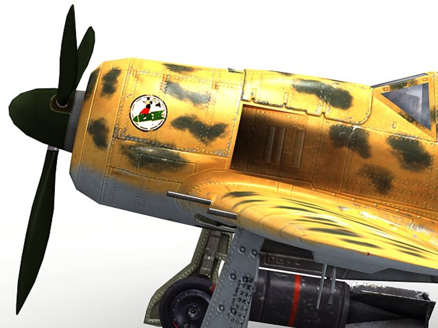 german wwii fighter aircraft 3d model