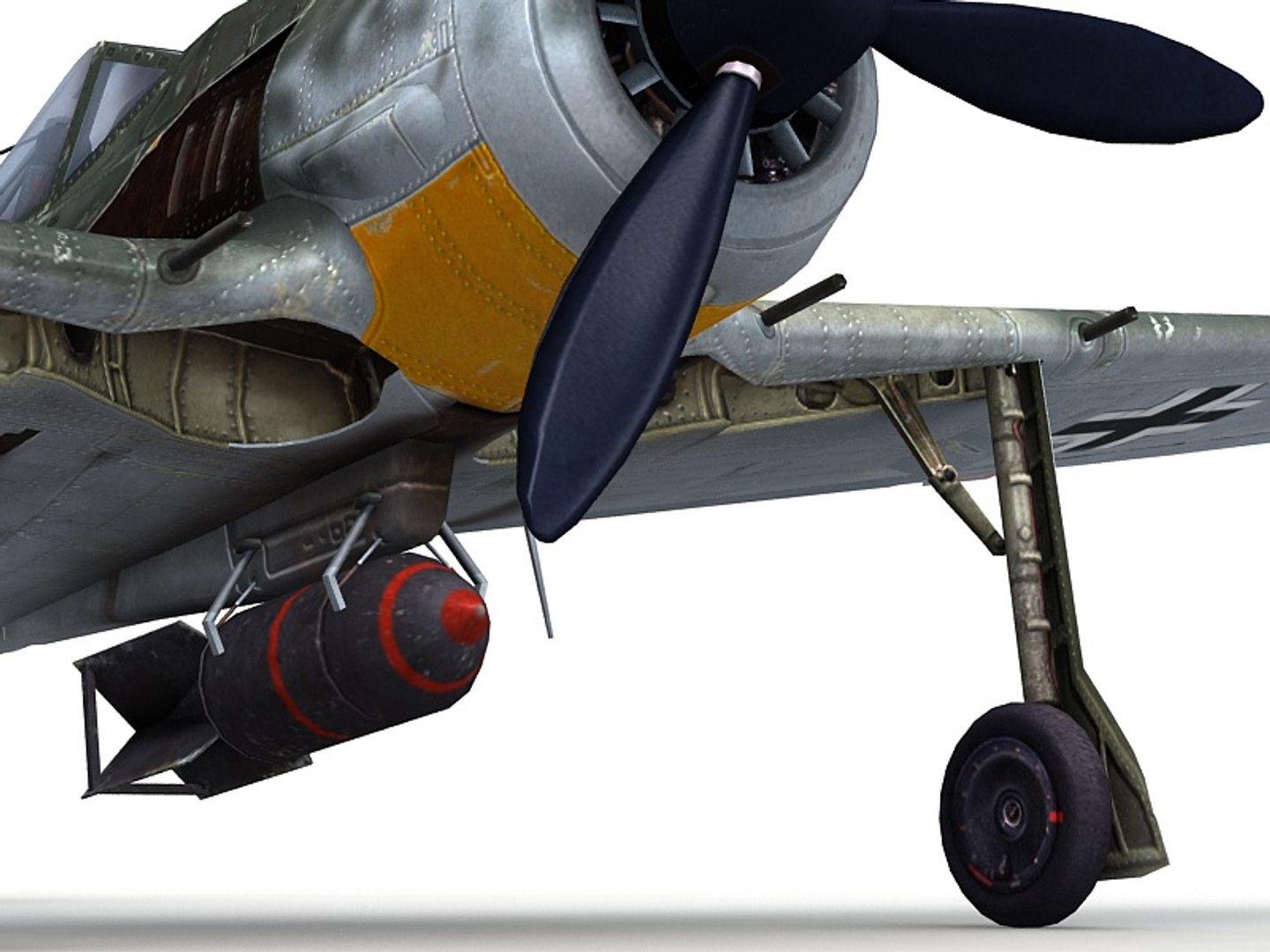 german wwii fighter aircraft 3d model
