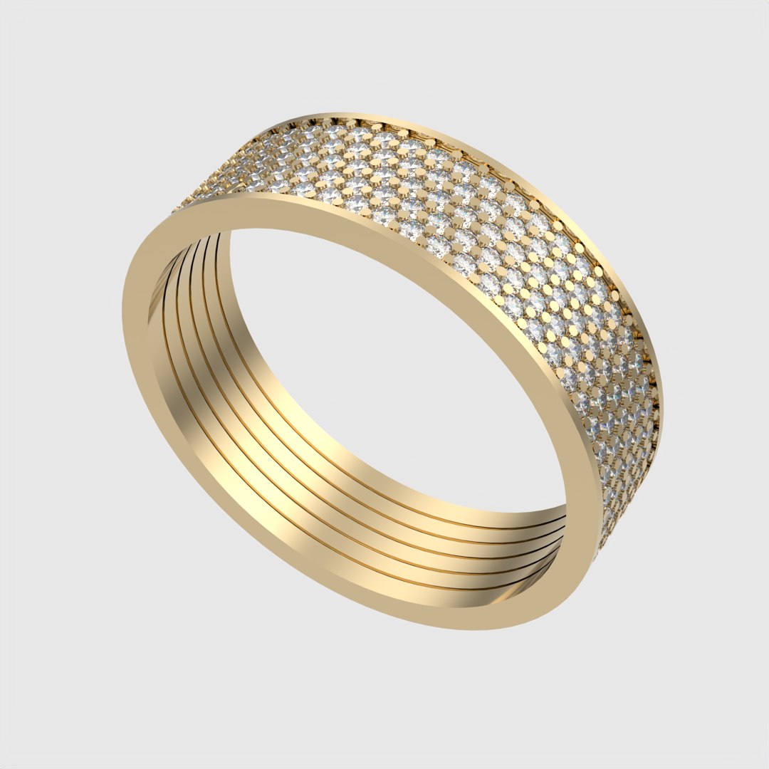 Dazzling Multi-Row Pave Ring JDBCo 3D - TurboSquid 2345380