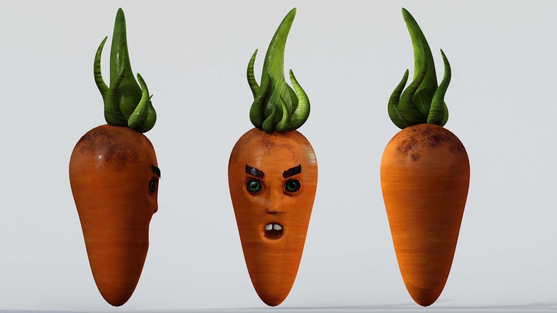 Evil Carrot 3D Model - TurboSquid 1919721