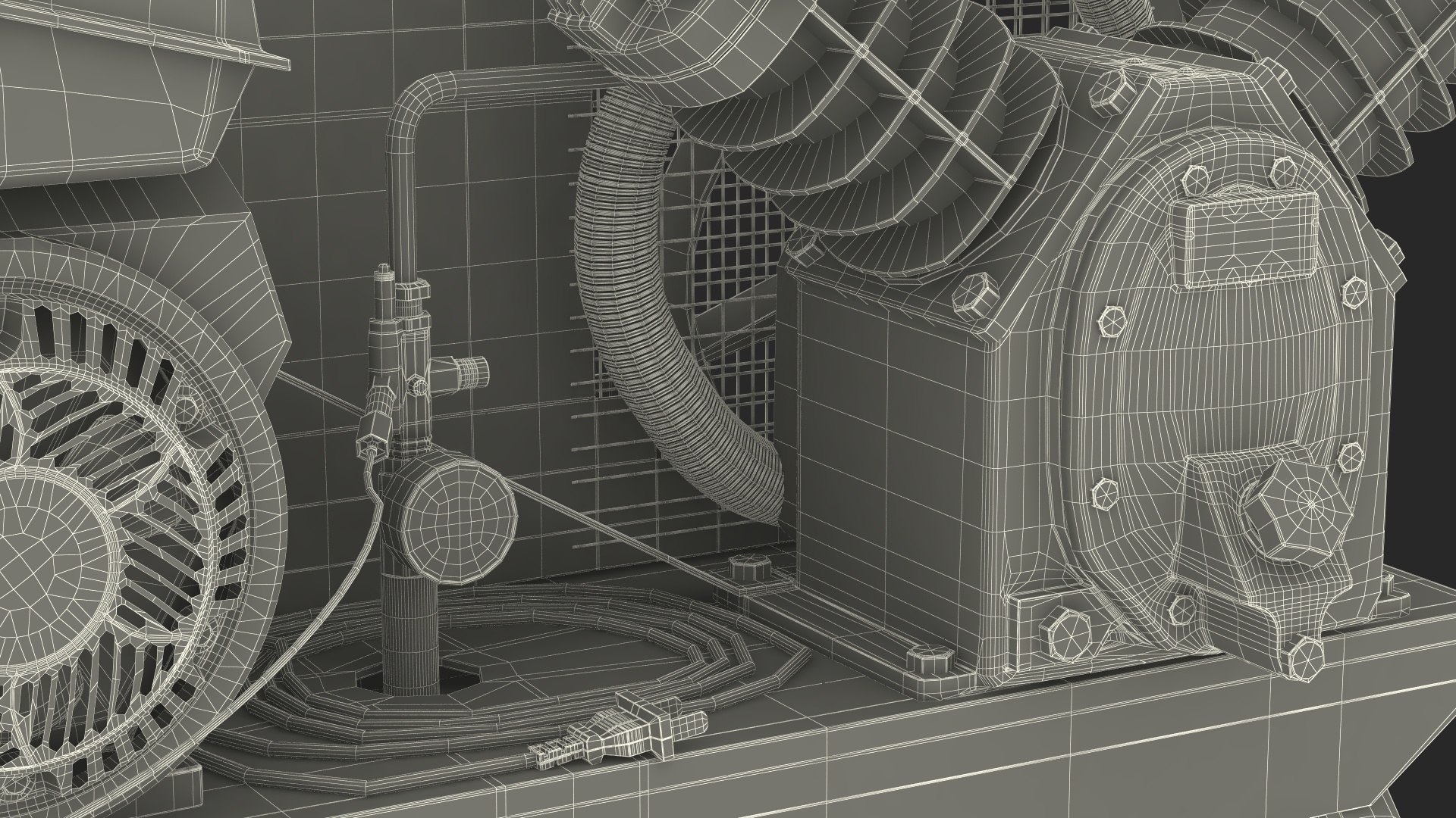 3D Diesel Piston Air Compressor - TurboSquid 2143294
