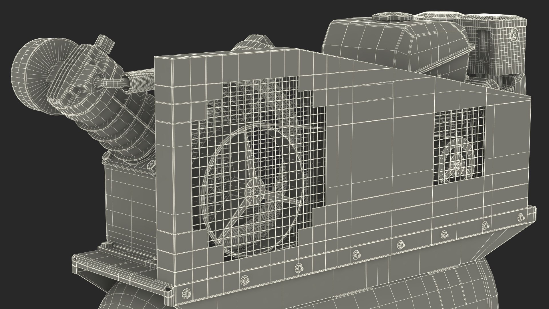 3D Diesel Piston Air Compressor - TurboSquid 2143294