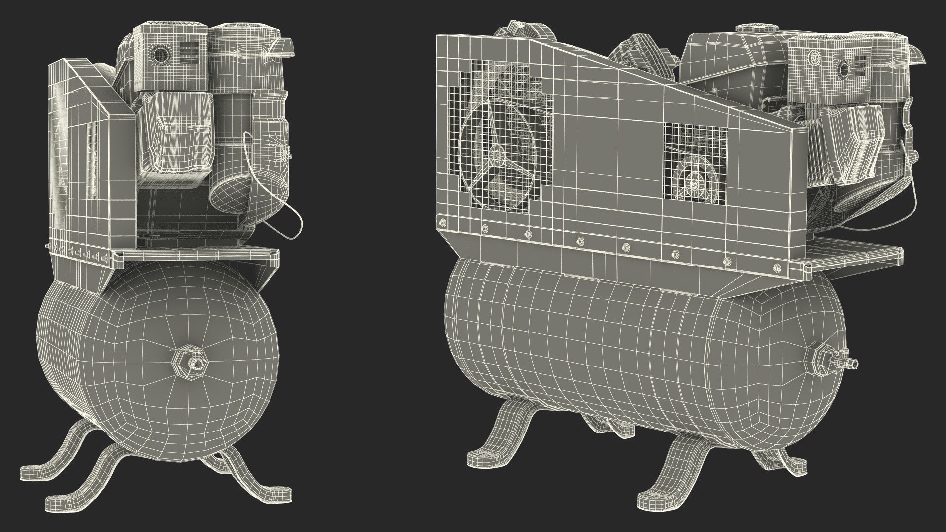 3D Diesel Piston Air Compressor - TurboSquid 2143294