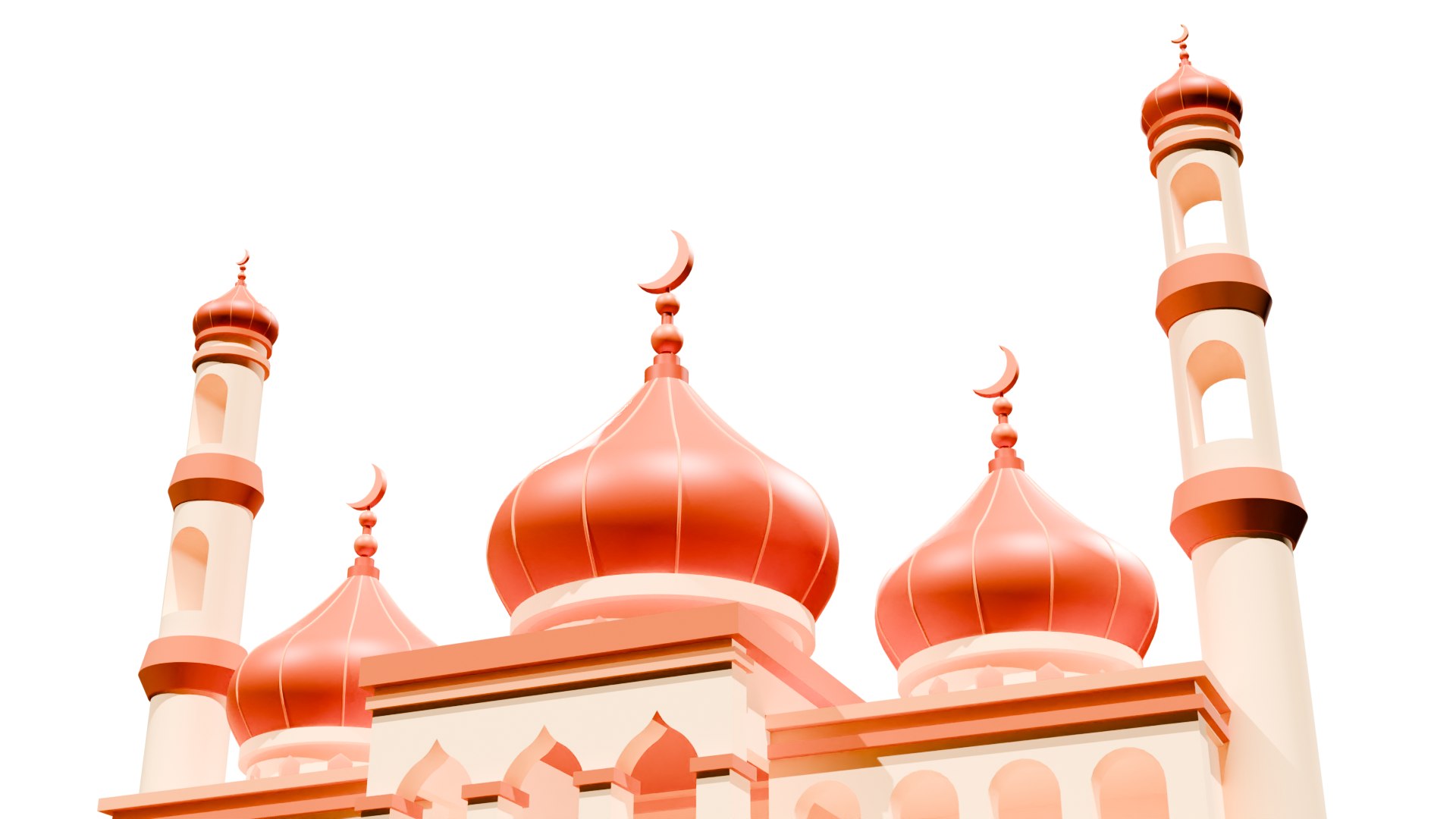 Mosque Illustration Design 3D - TurboSquid 2203954