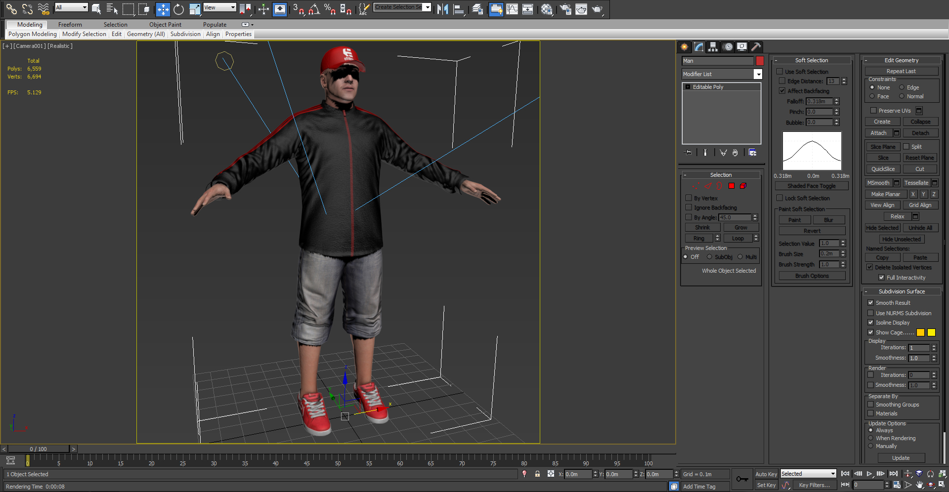 3D casual man cap model - TurboSquid 1326056