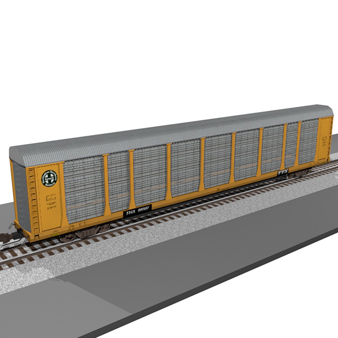 train car autorack 3d model