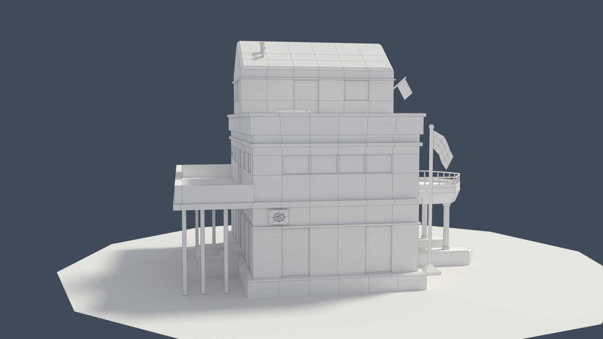 Government Building Consulate 3D Model - TurboSquid 1298274