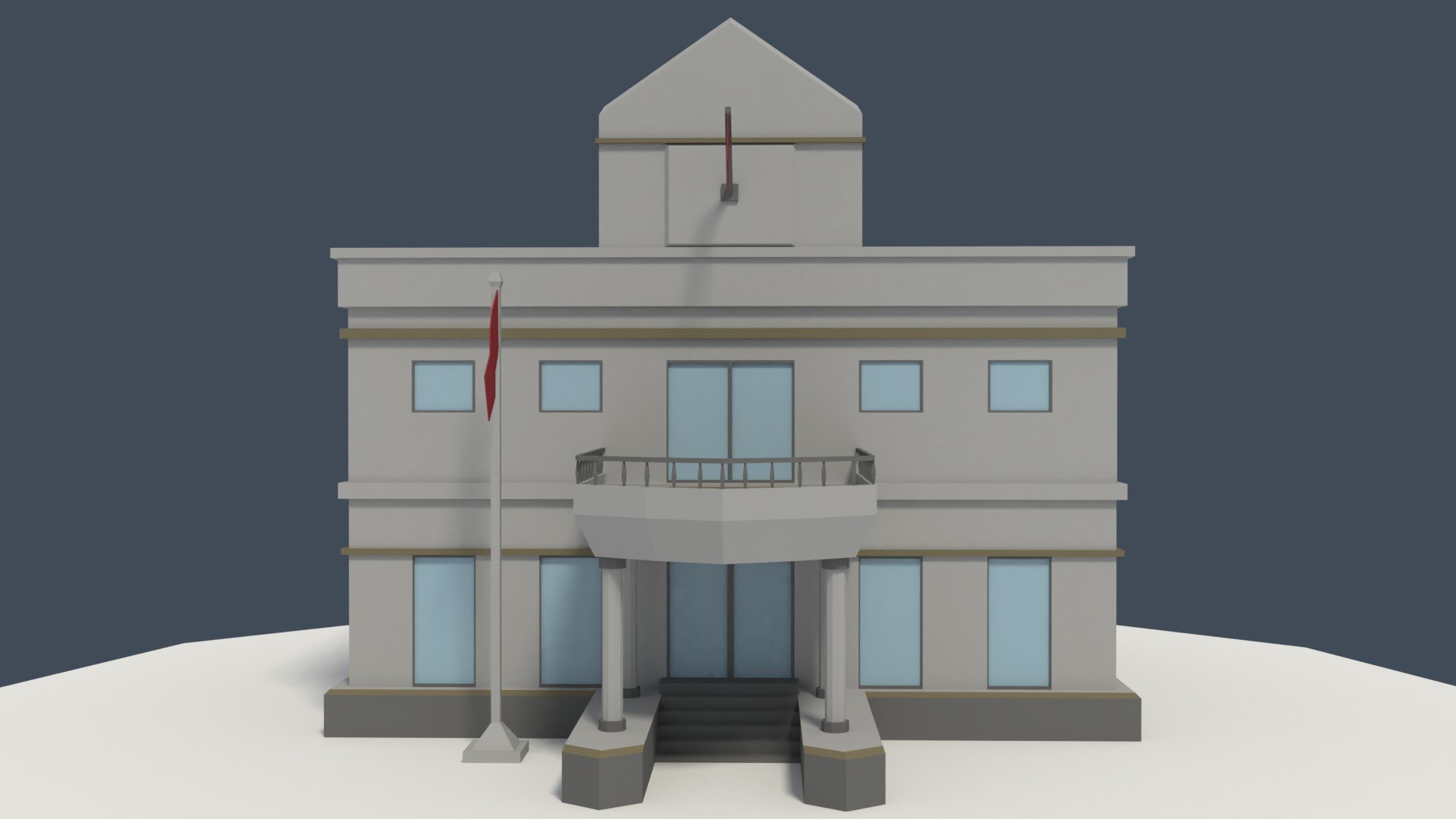 Government Building Consulate 3D Model - TurboSquid 1298274