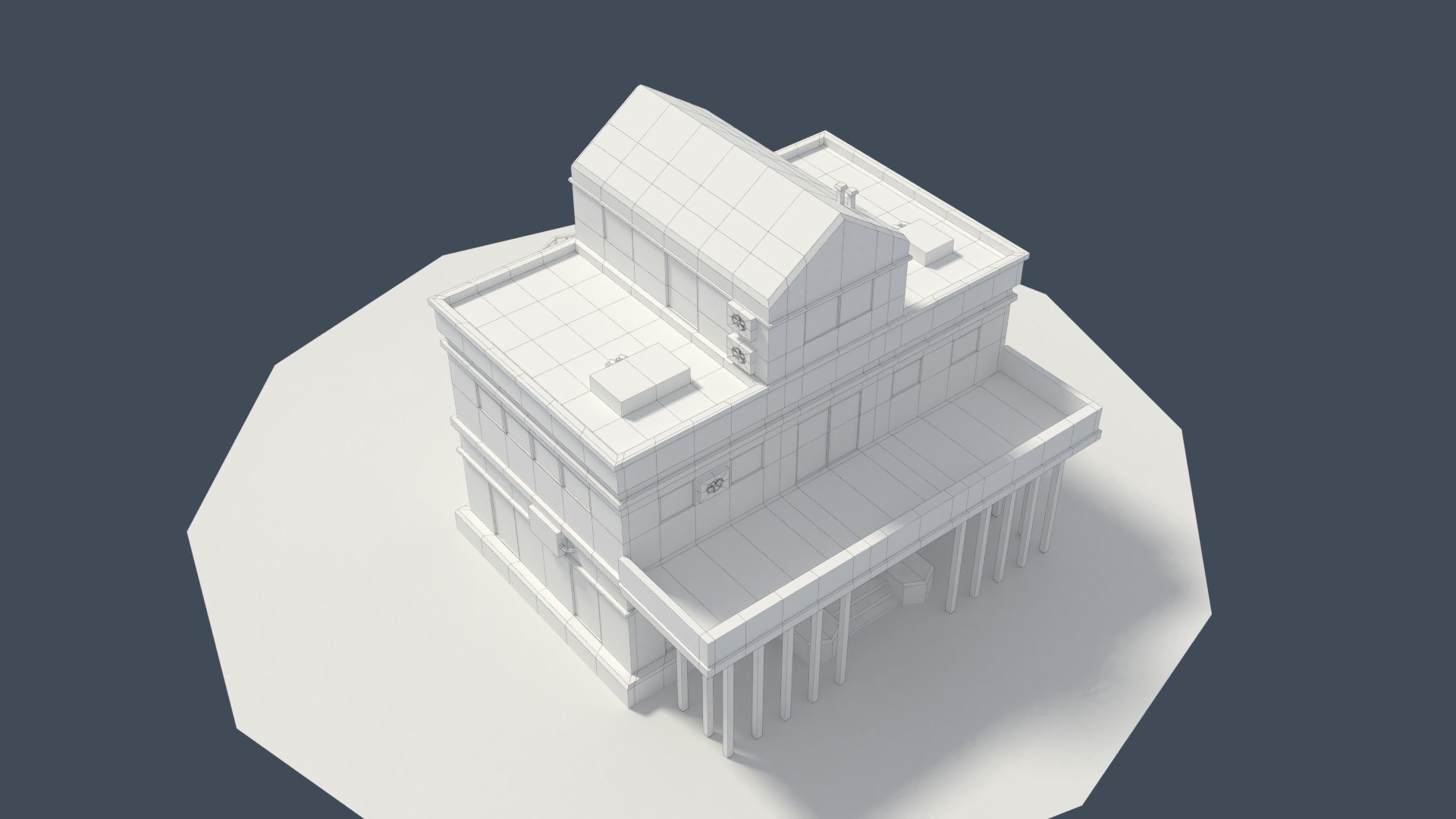 Government Building Consulate 3D Model - TurboSquid 1298274