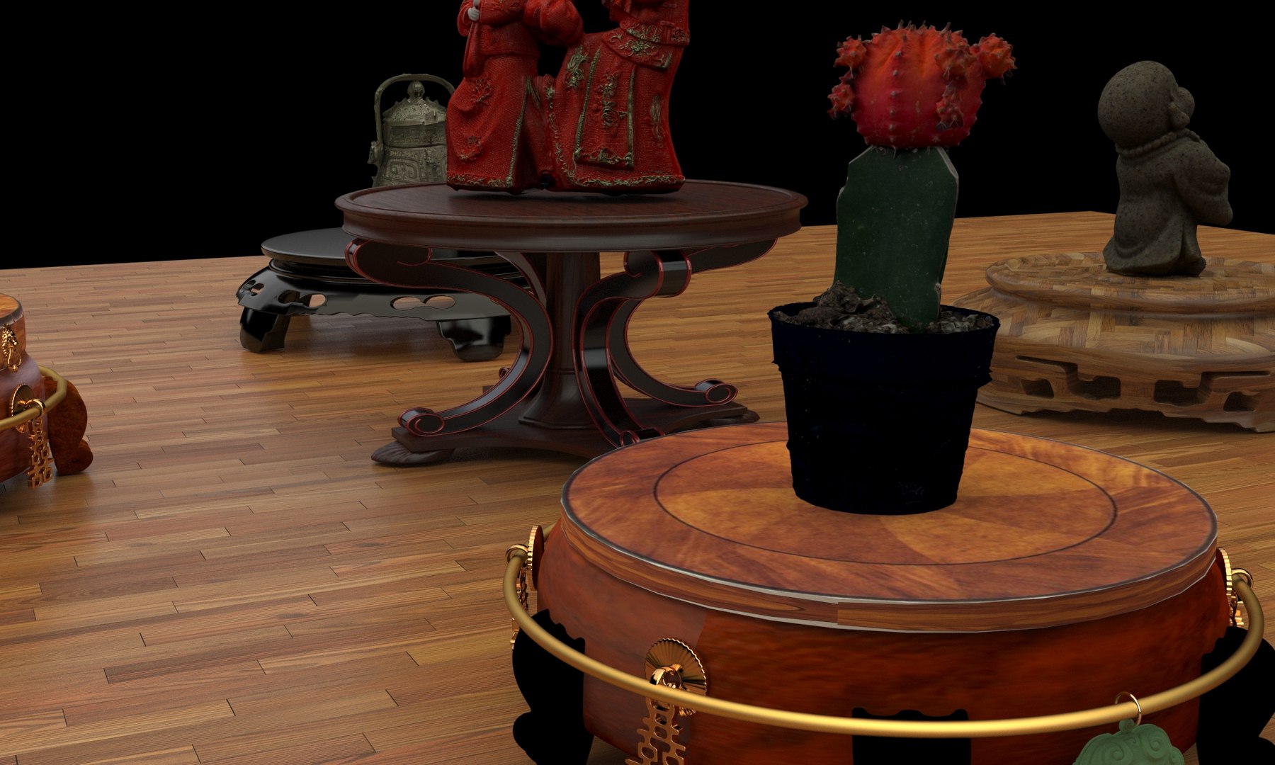 Chinese Round Display Stand 3D Model - TurboSquid 2227842