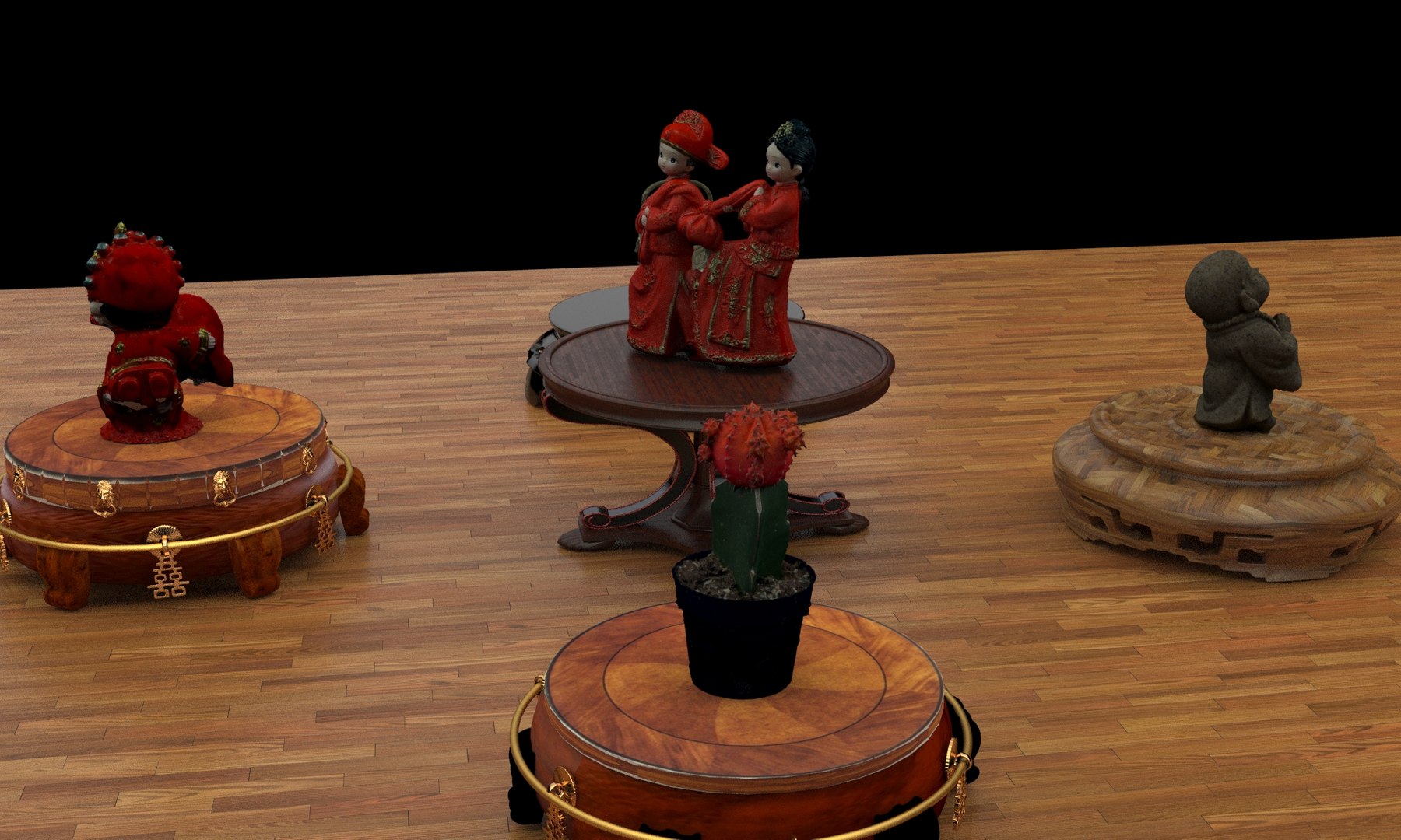 Chinese Round Display Stand 3D Model - TurboSquid 2227842