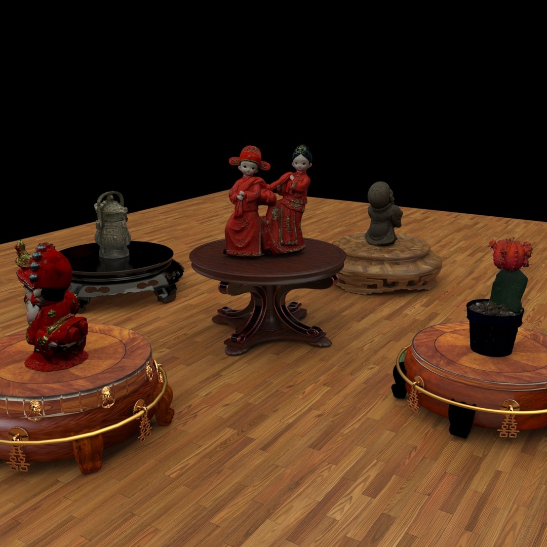 Chinese Round Display Stand 3D Model - TurboSquid 2227842