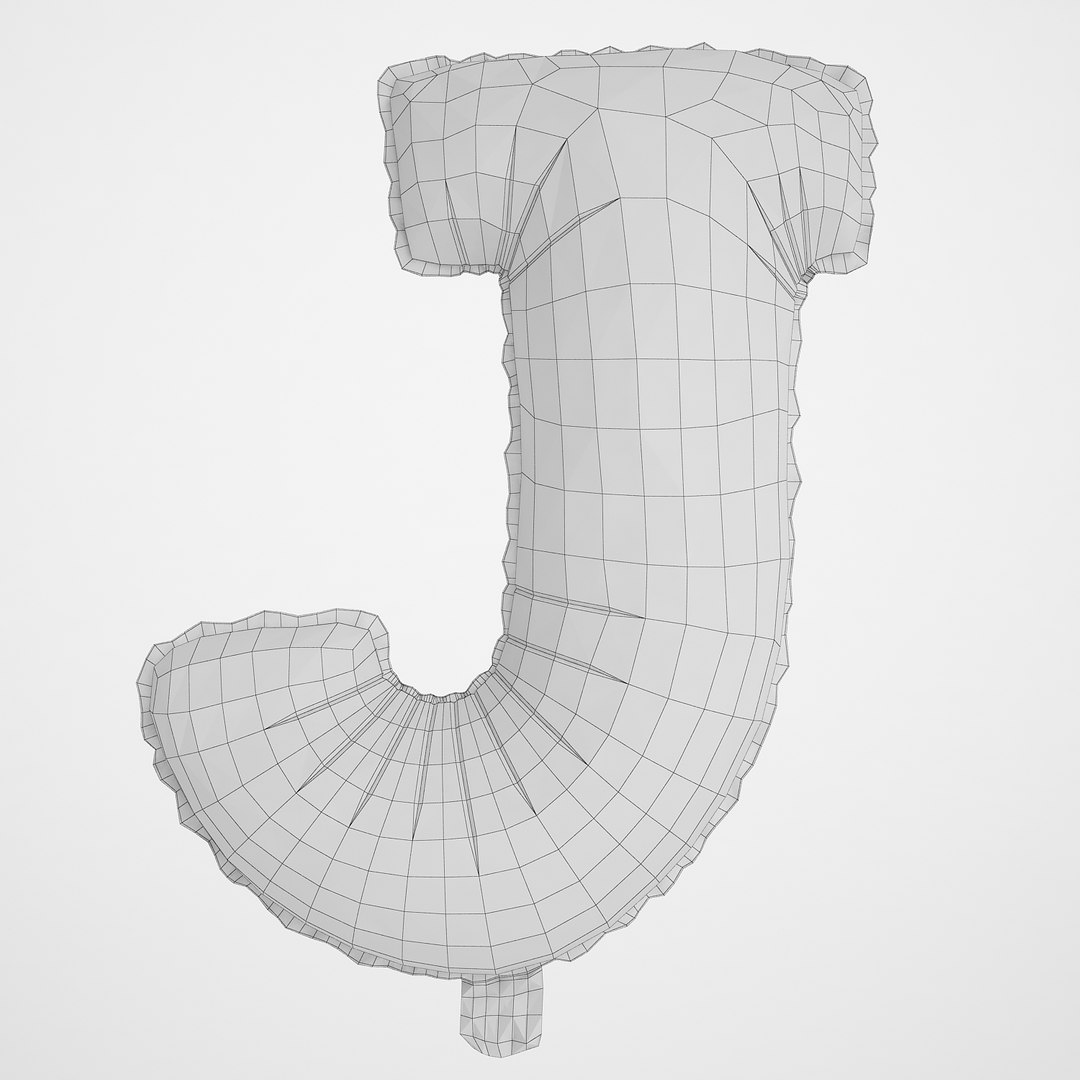 3D Model Balloon Letter J - TurboSquid 1384288