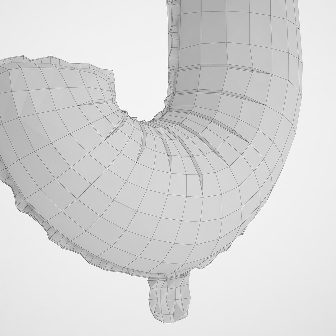 3D Model Balloon Letter J - TurboSquid 1384288