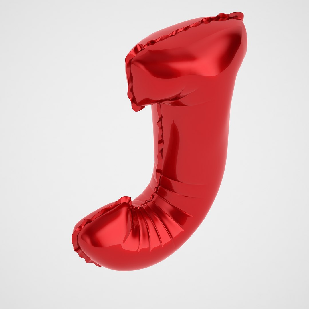 3D Model Balloon Letter J - TurboSquid 1384288