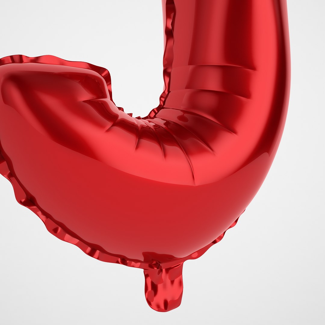 3D Model Balloon Letter J - TurboSquid 1384288