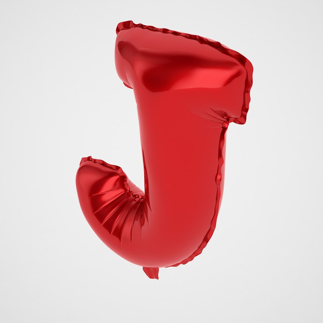 3D Model Balloon Letter J - TurboSquid 1384288