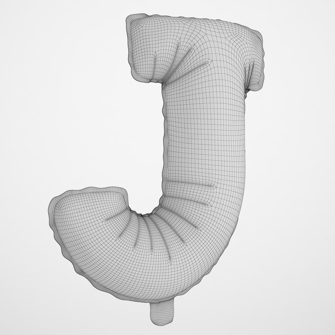 3D Model Balloon Letter J - TurboSquid 1384288