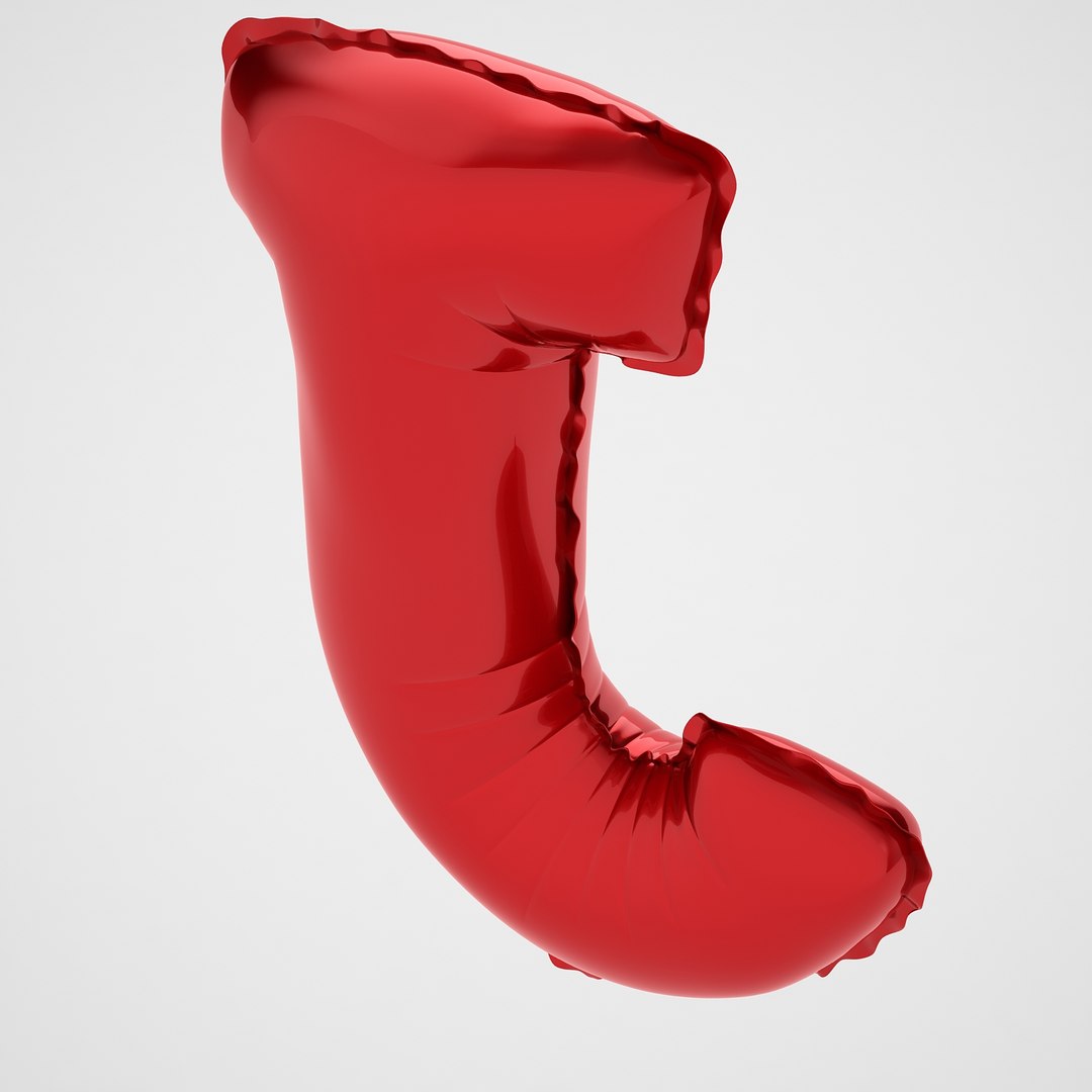 3D Model Balloon Letter J - TurboSquid 1384288