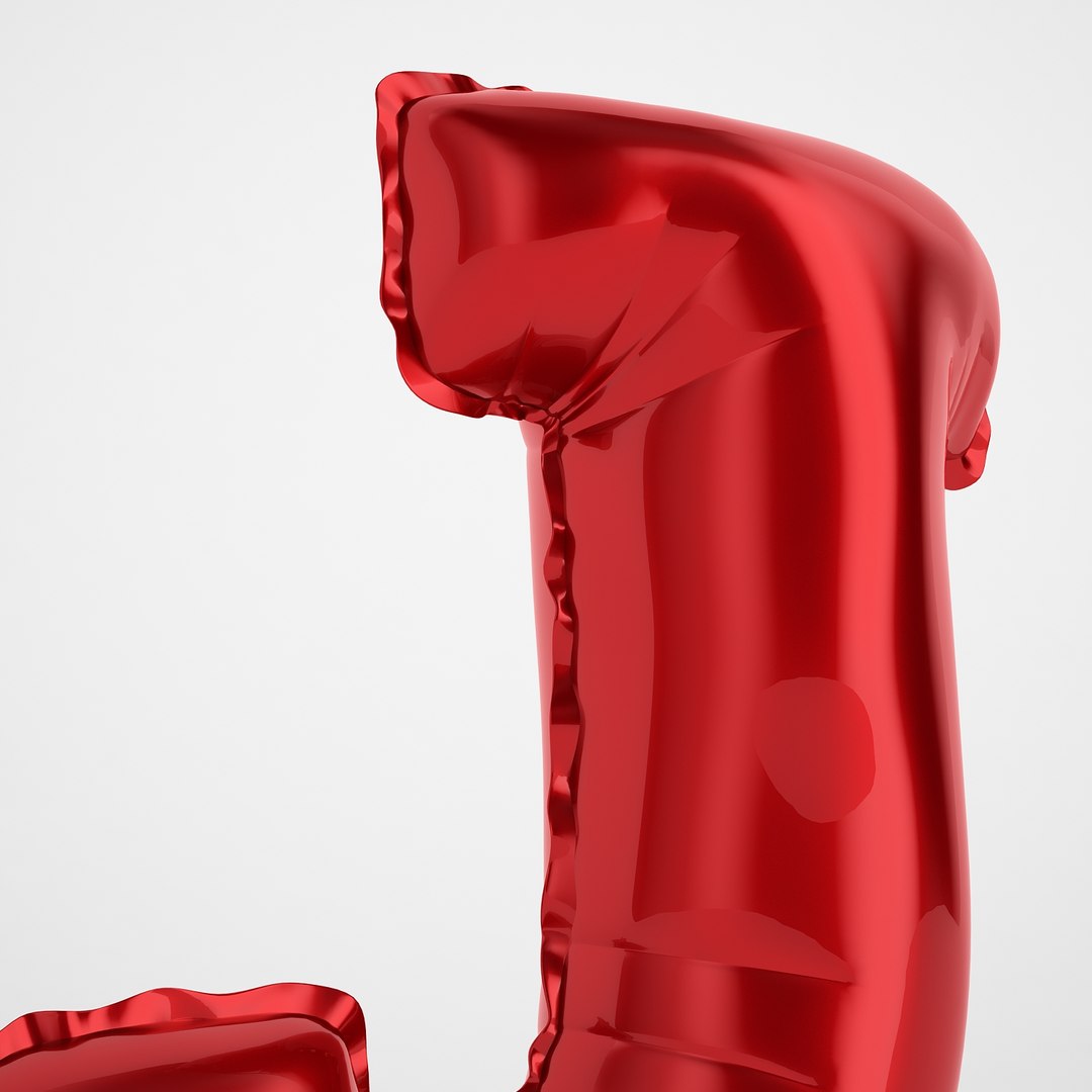 3D Model Balloon Letter J - TurboSquid 1384288