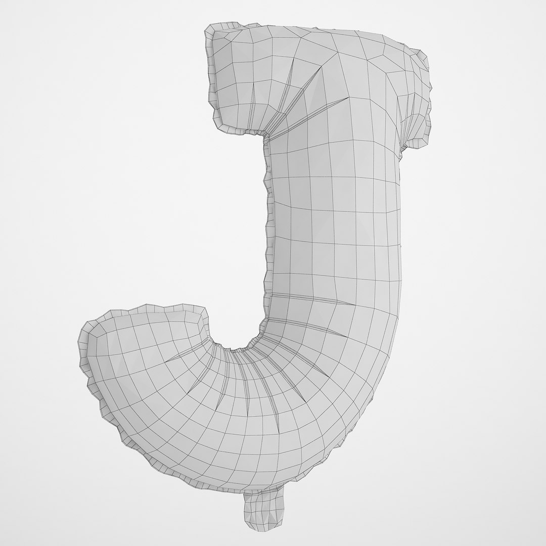 3D Model Balloon Letter J - TurboSquid 1384288