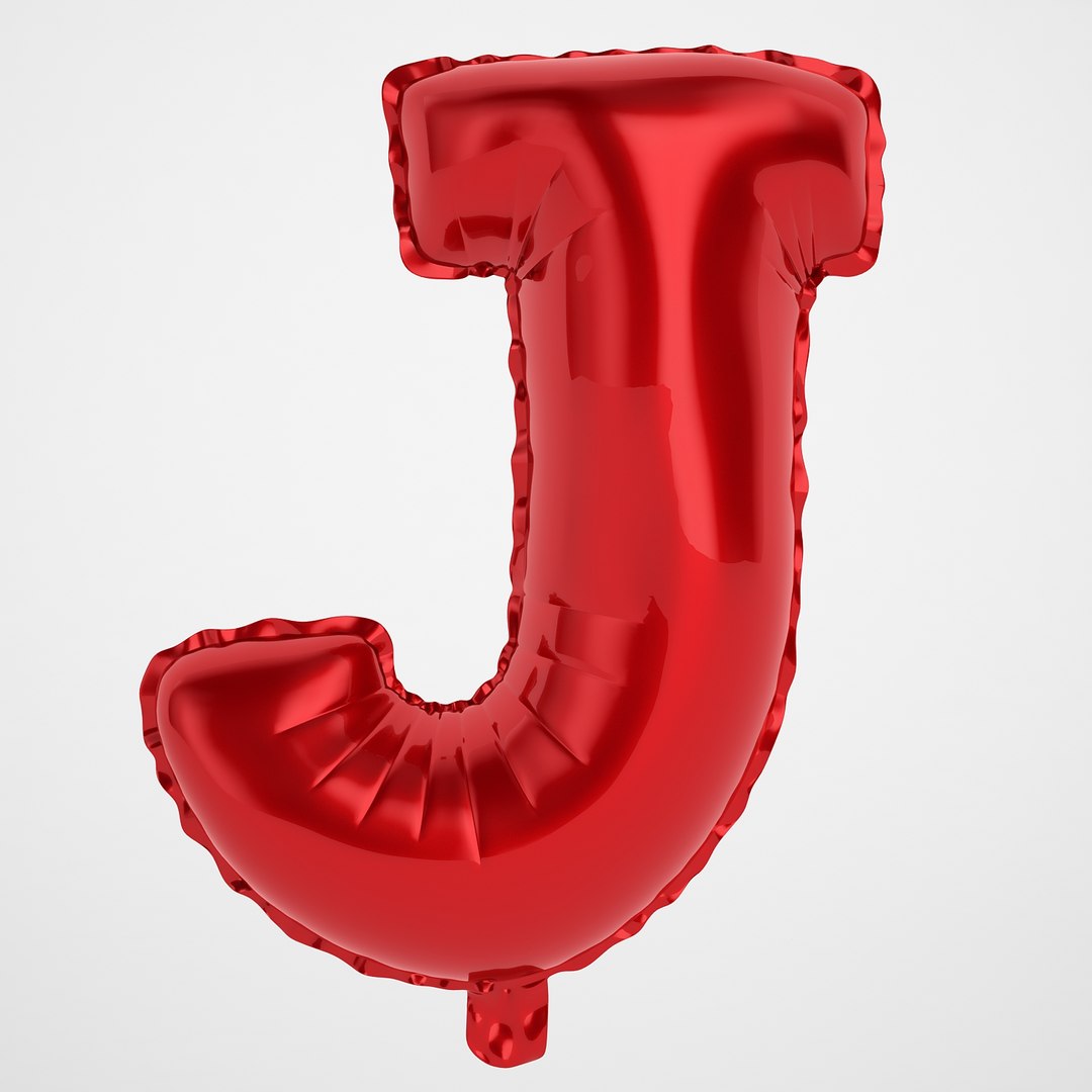3D Model Balloon Letter J - TurboSquid 1384288