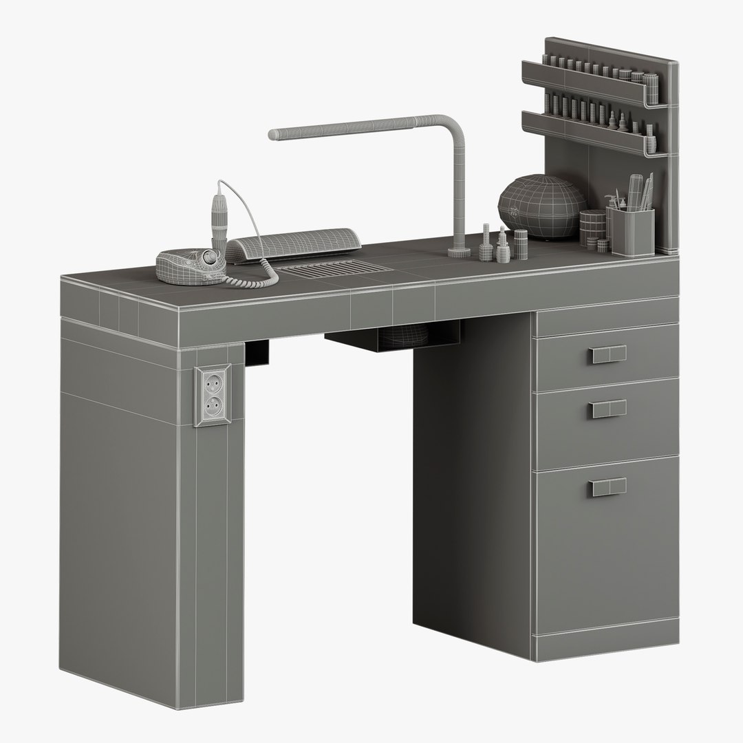 Manicure Table SMART NAILS Maletti Nilo 3D Model - TurboSquid 2072902