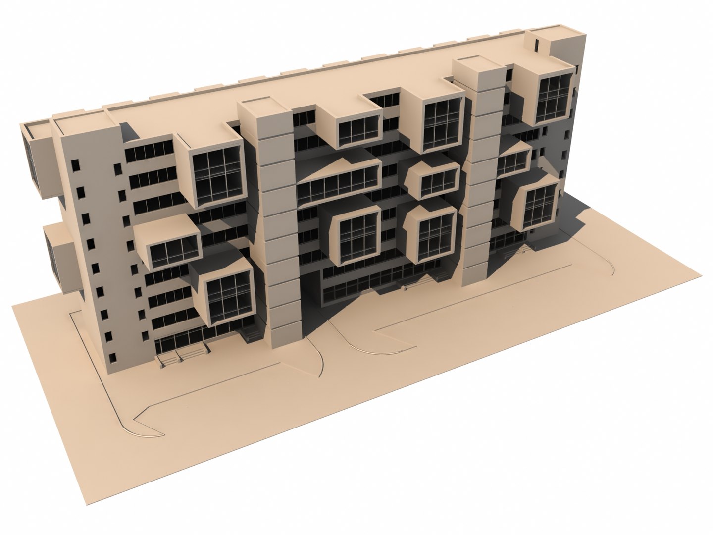 Modern building 3D model - TurboSquid 1397333