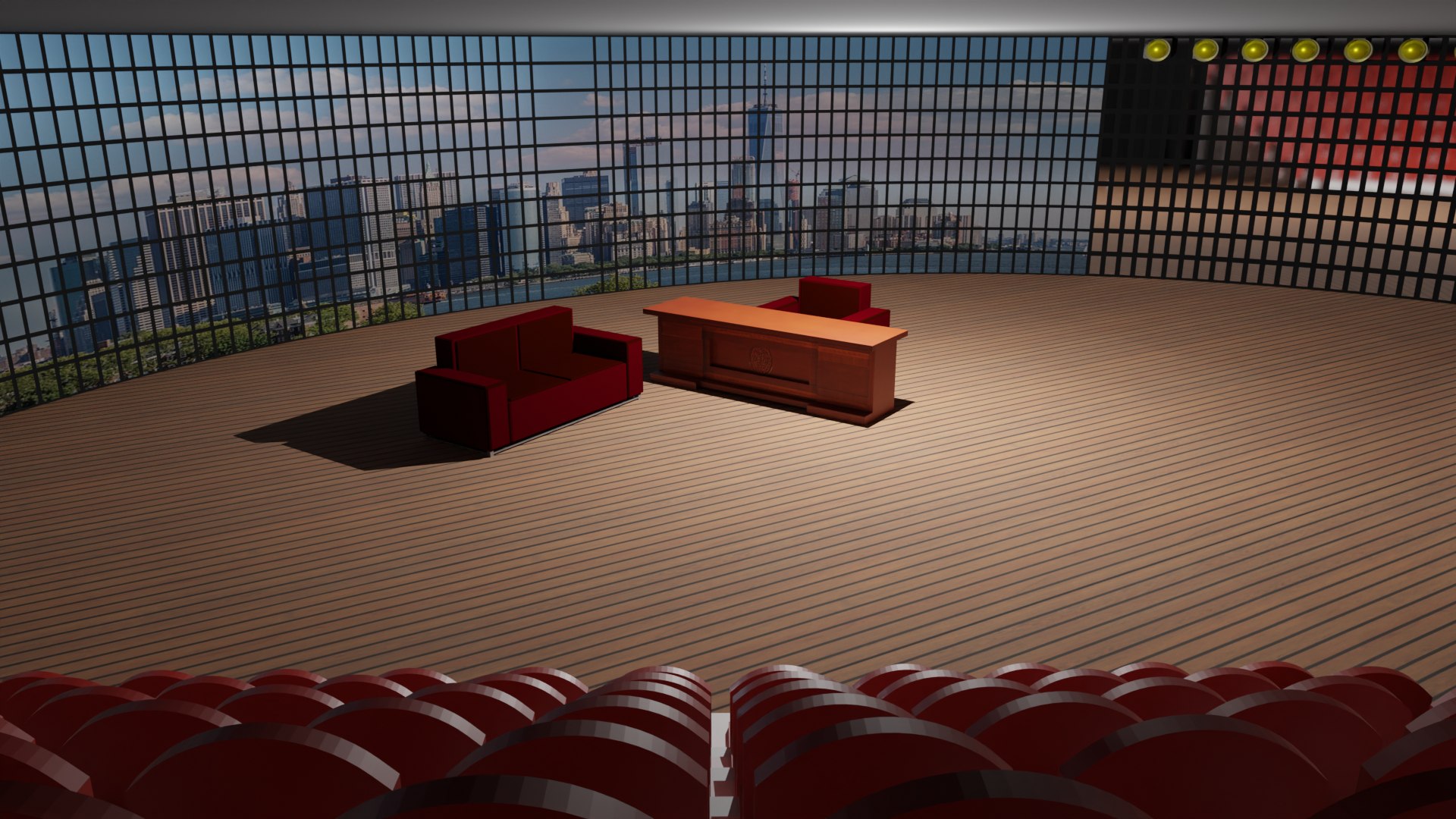Talk Show Studio 3D Model - TurboSquid 2140294