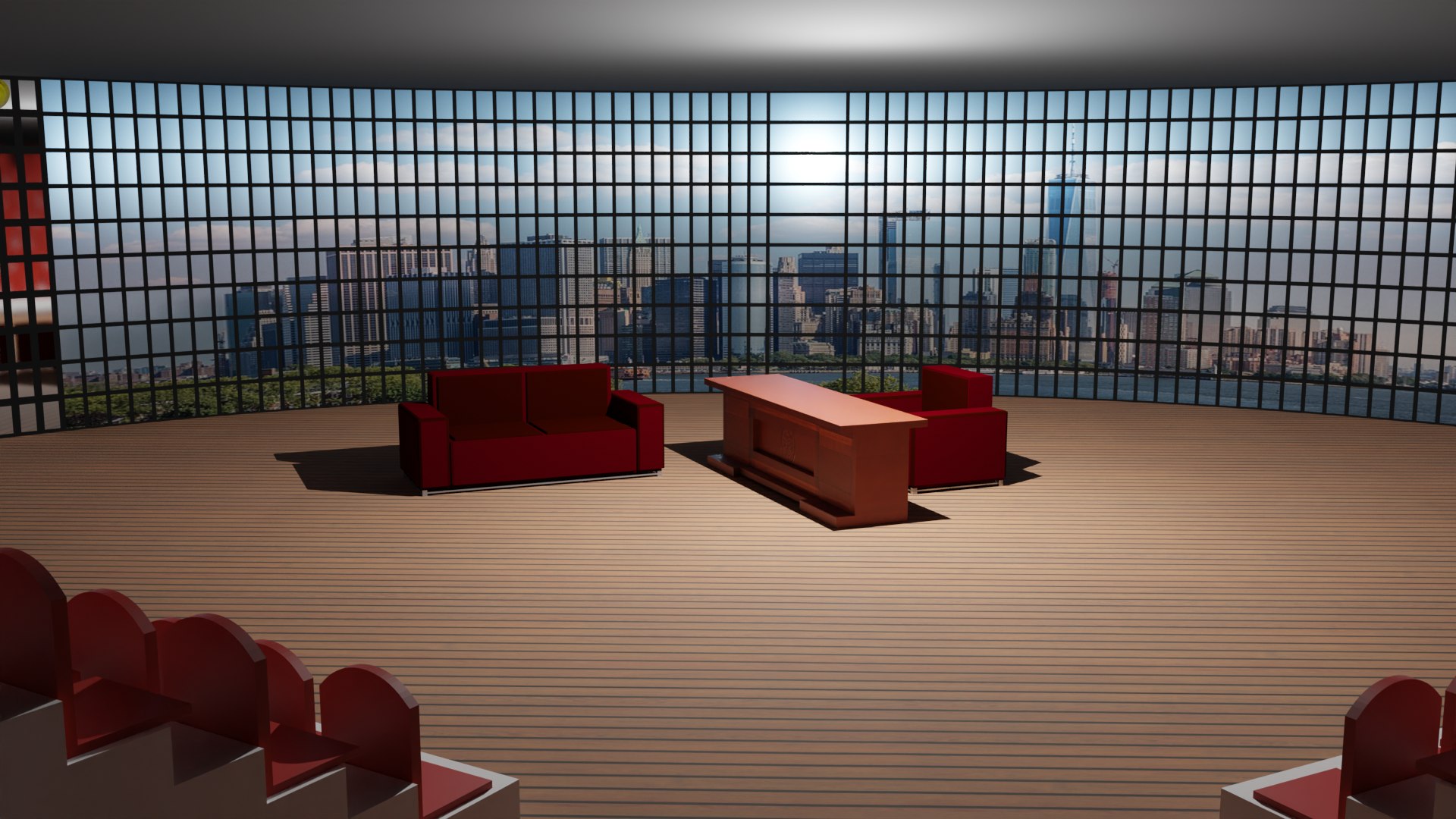 Talk Show Studio 3D Model - TurboSquid 2140294