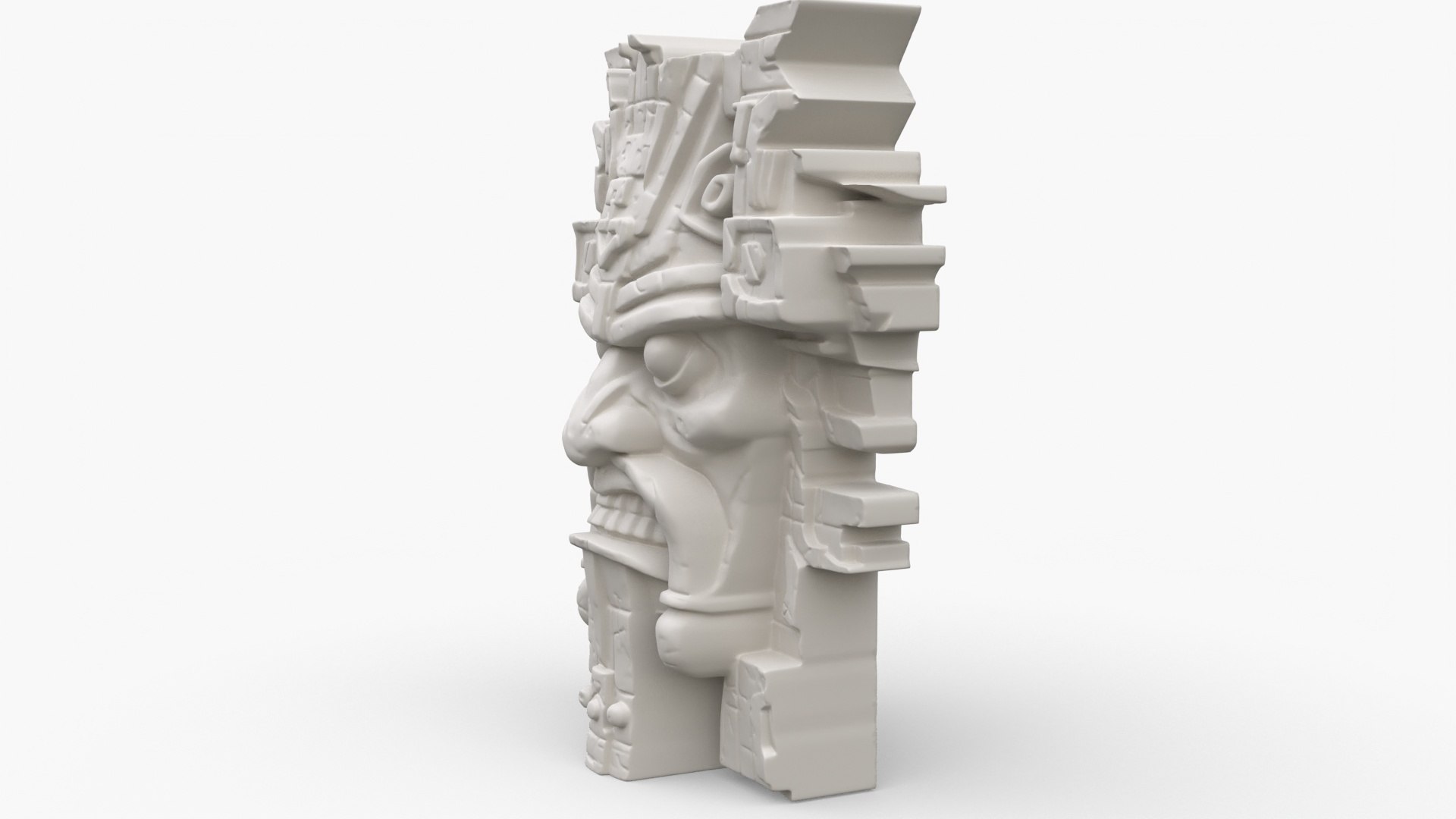 3D Aztec Stone Head 14 - TurboSquid 2199473