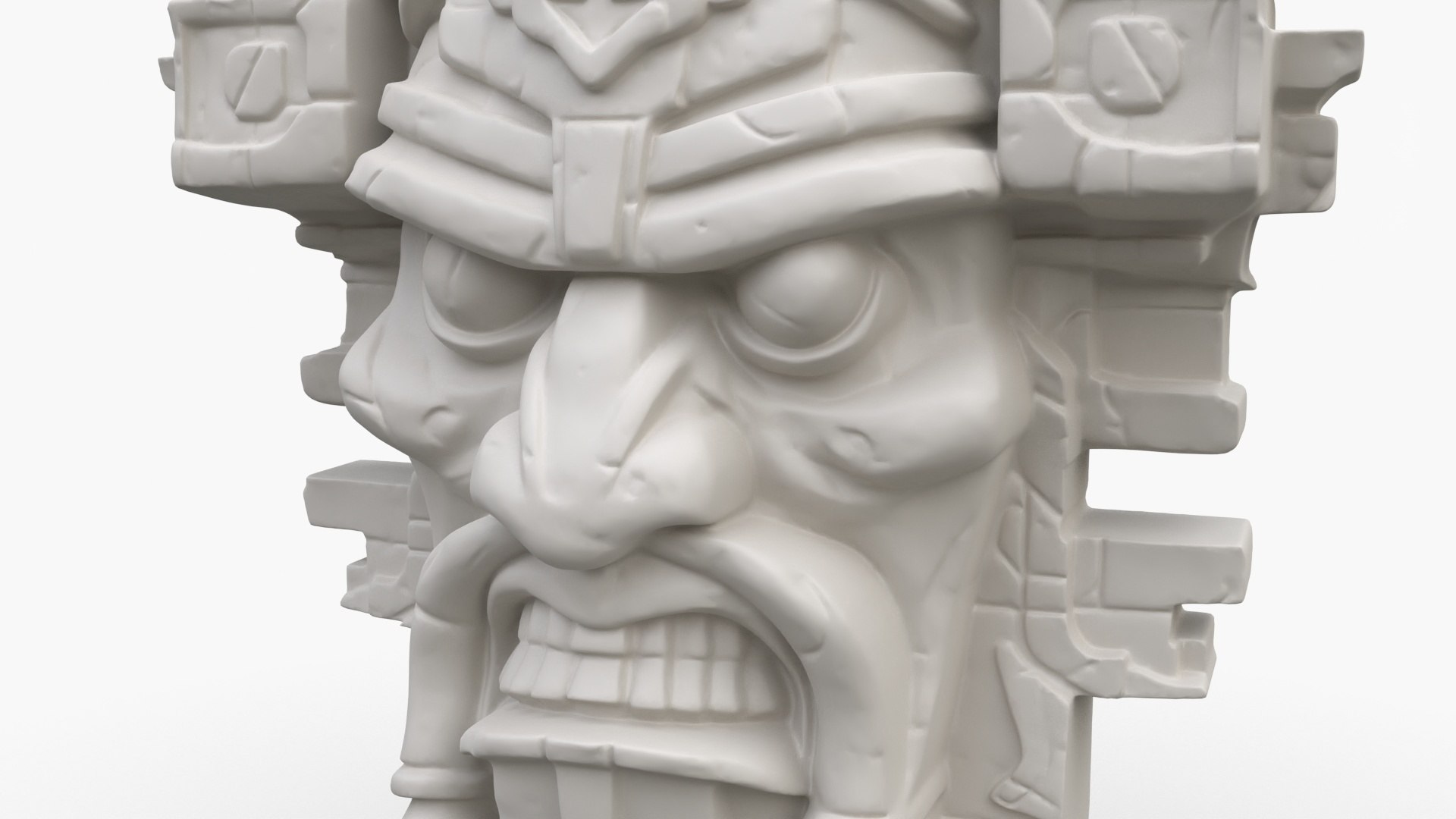 3D Aztec Stone Head 14 - TurboSquid 2199473