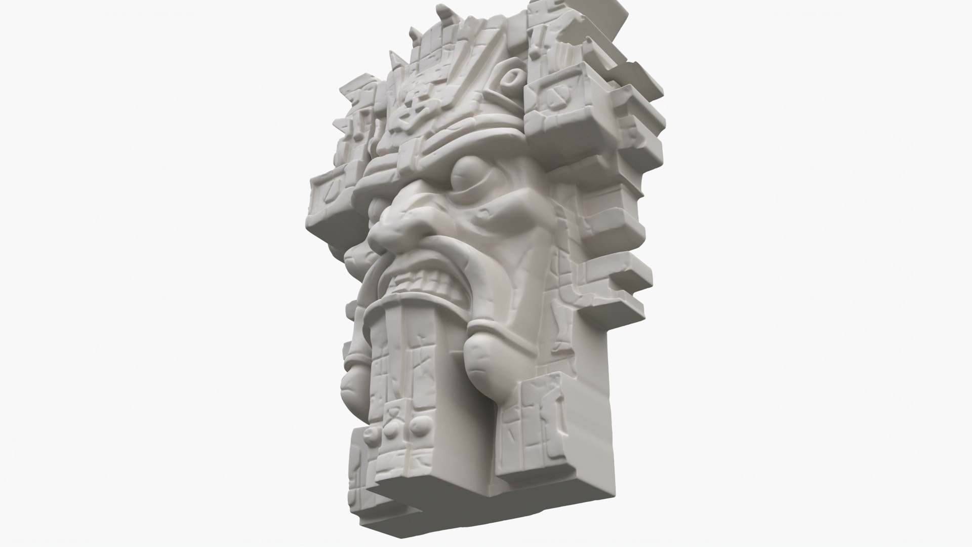 3D Aztec Stone Head 14 - TurboSquid 2199473