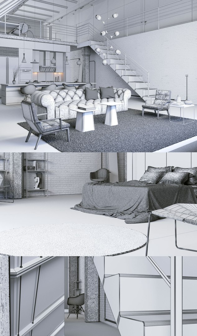 Scenes Loft 3d Model