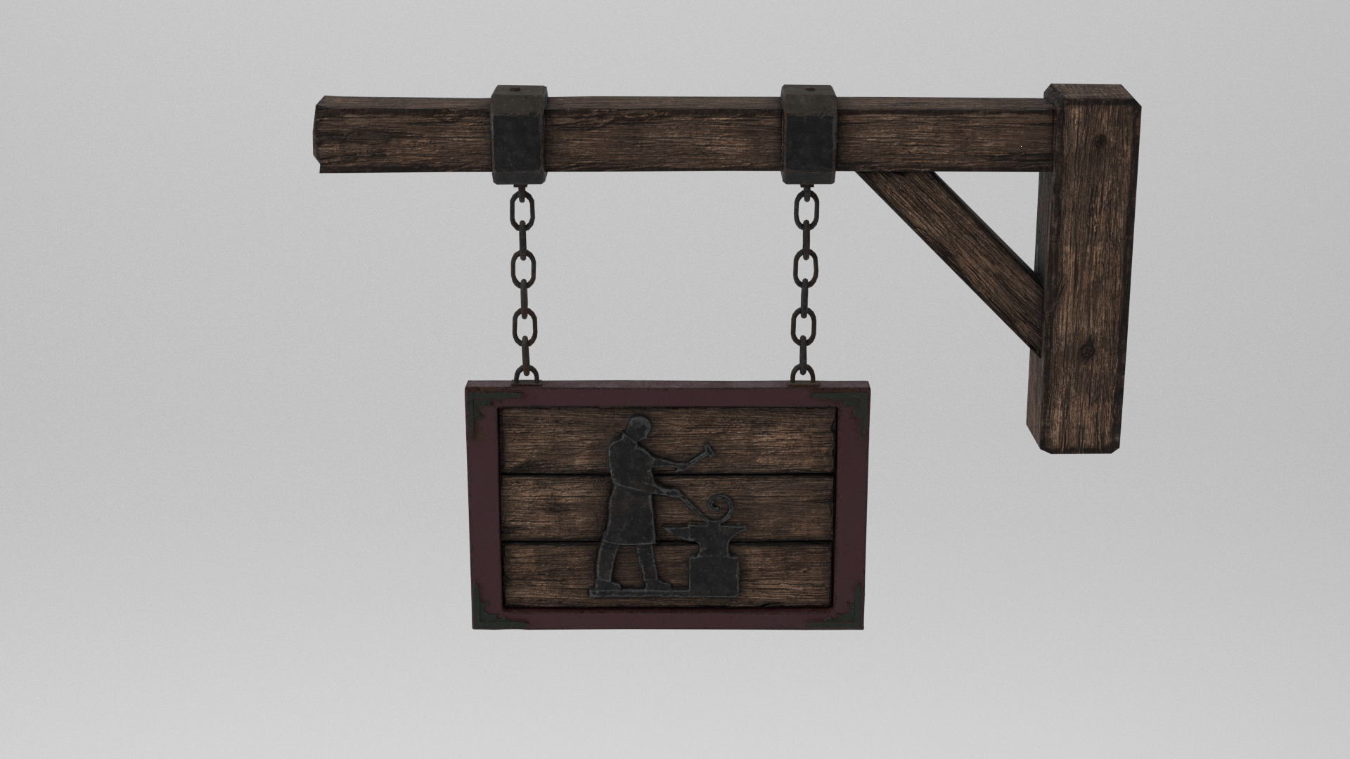 Medieval Blacksmith Sign Model - TurboSquid 1402250