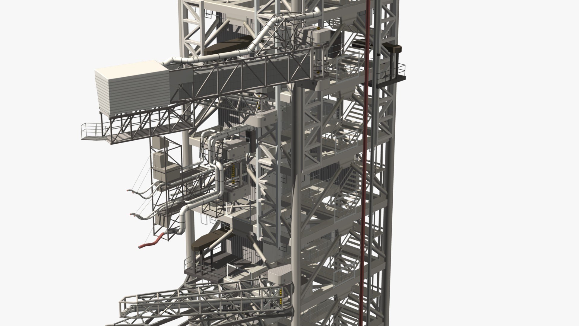 3D Rocket Launch Tower Model - TurboSquid 1912168