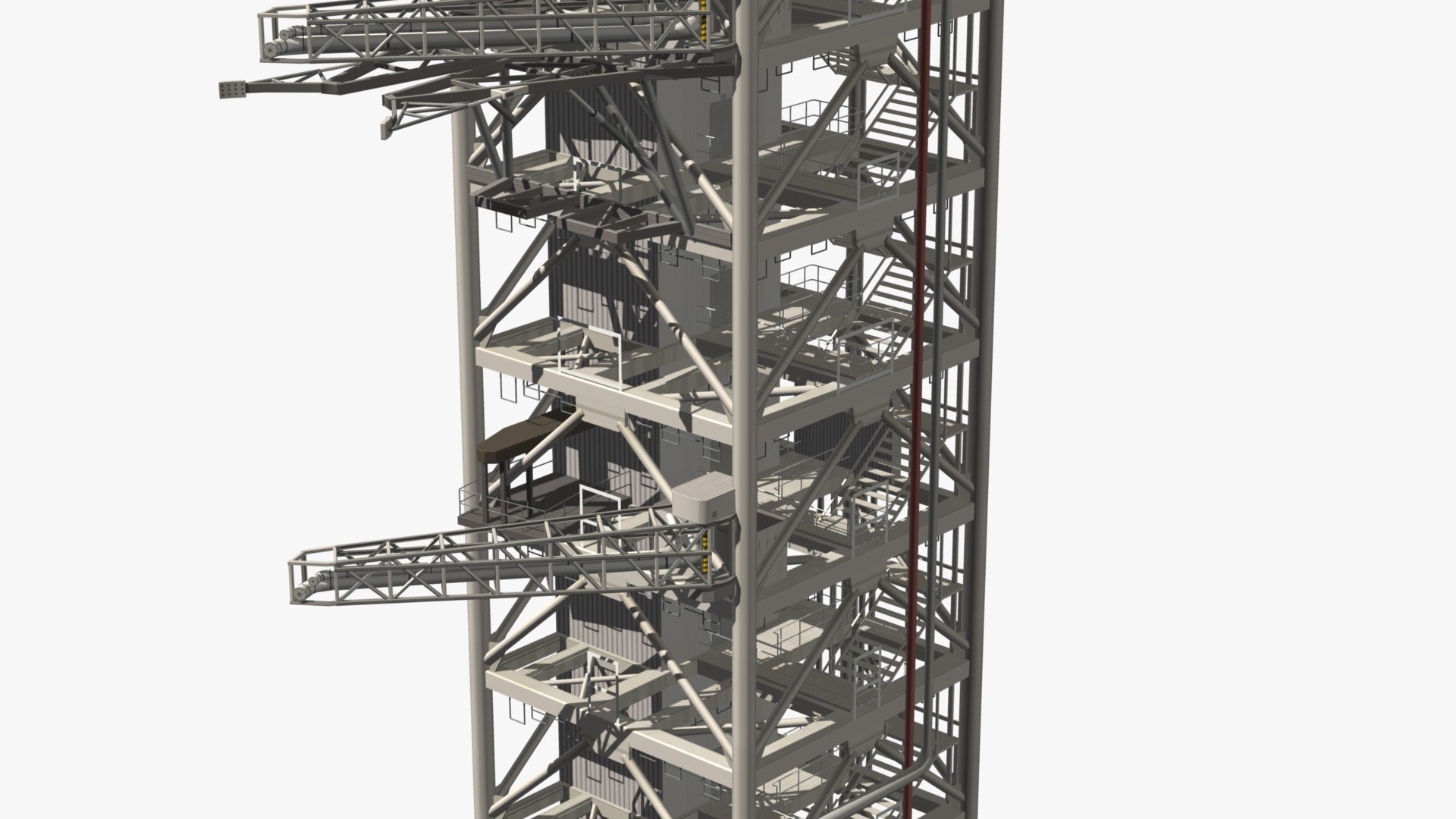 3D Rocket Launch Tower Model - TurboSquid 1912168